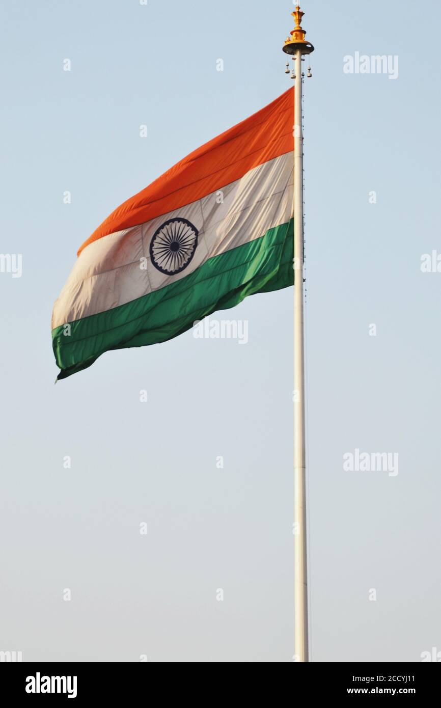 Vertical shot of the India flag Stock Photo - Alamy