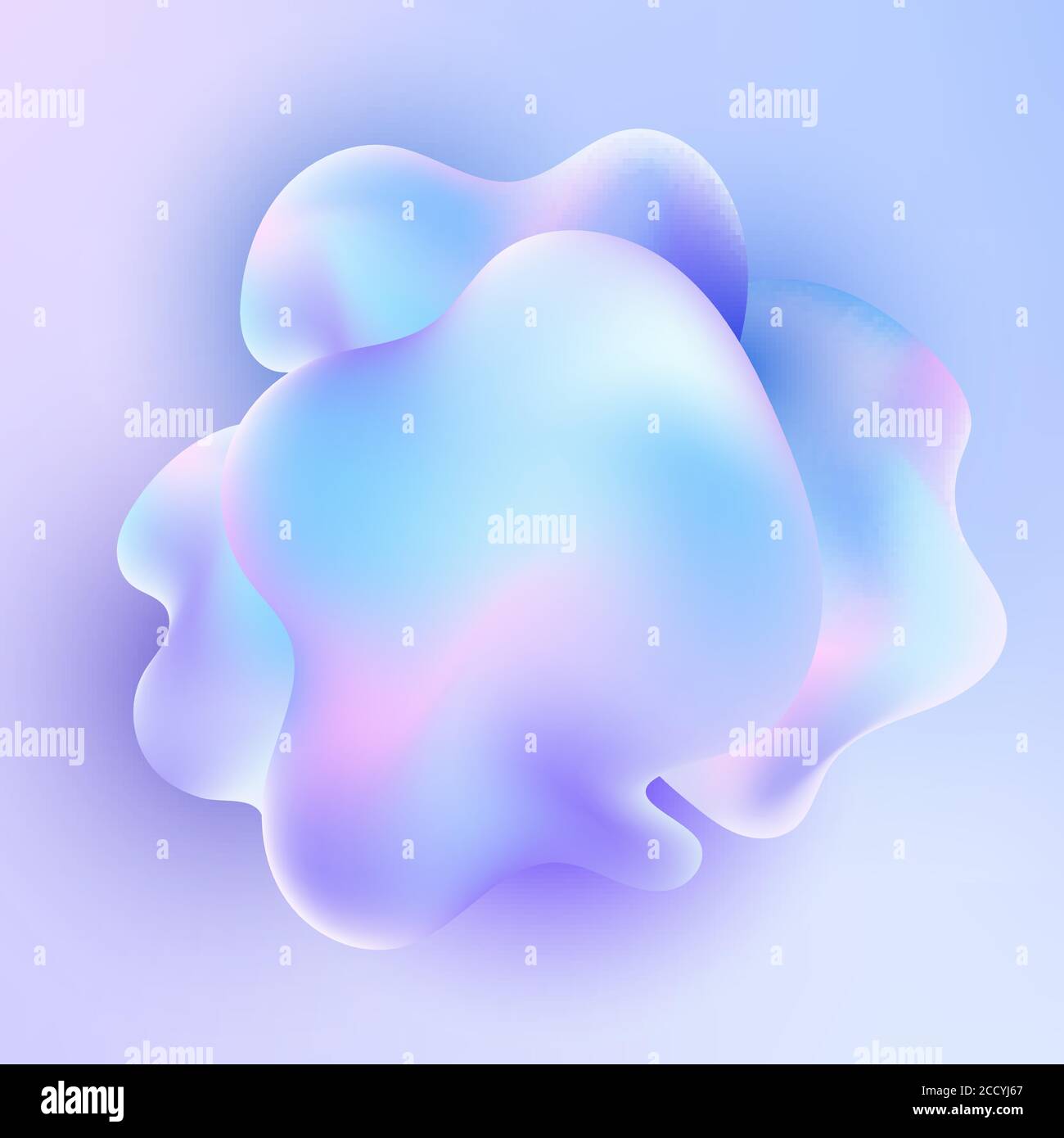 3D fluid or liquid flowing shape design element holographic background ...