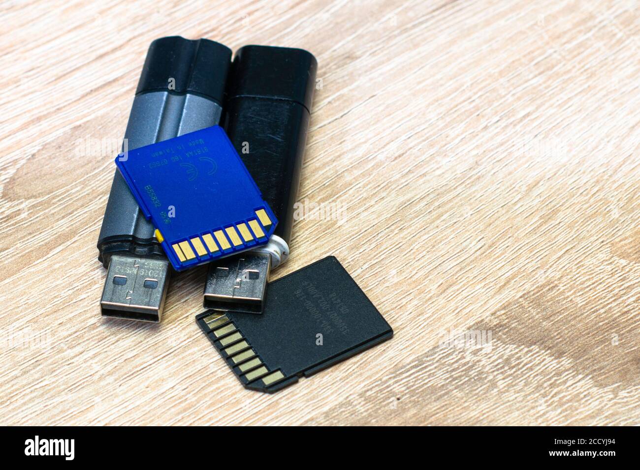 different memory cards are on the table Stock Photo - Alamy