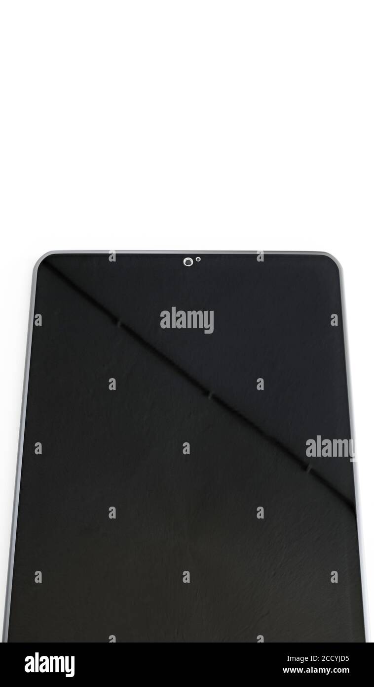 tablet isolated on white background 3d illustration Stock Photo - Alamy