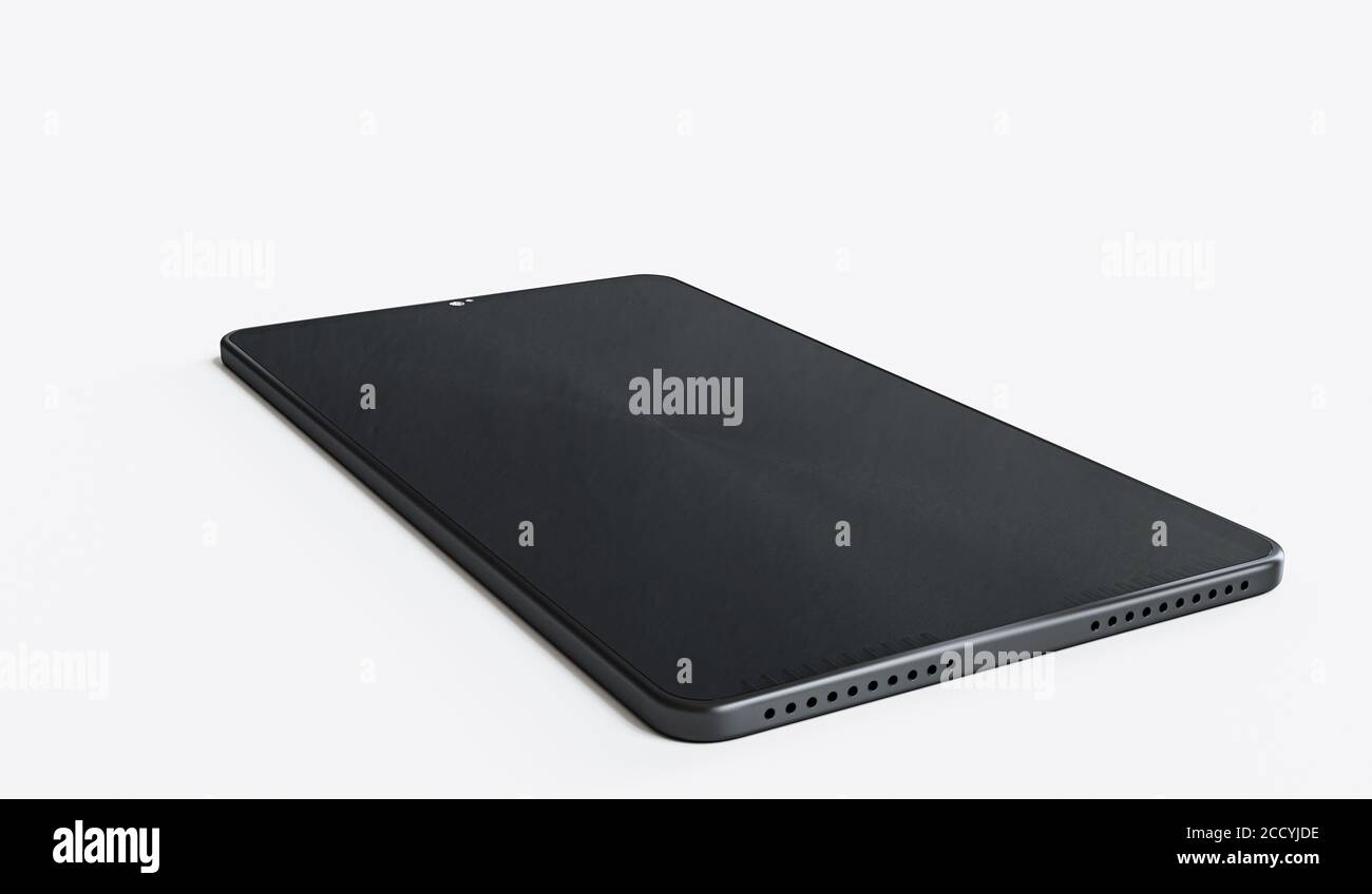 tablet isolated on white background 3d illustration Stock Photo - Alamy