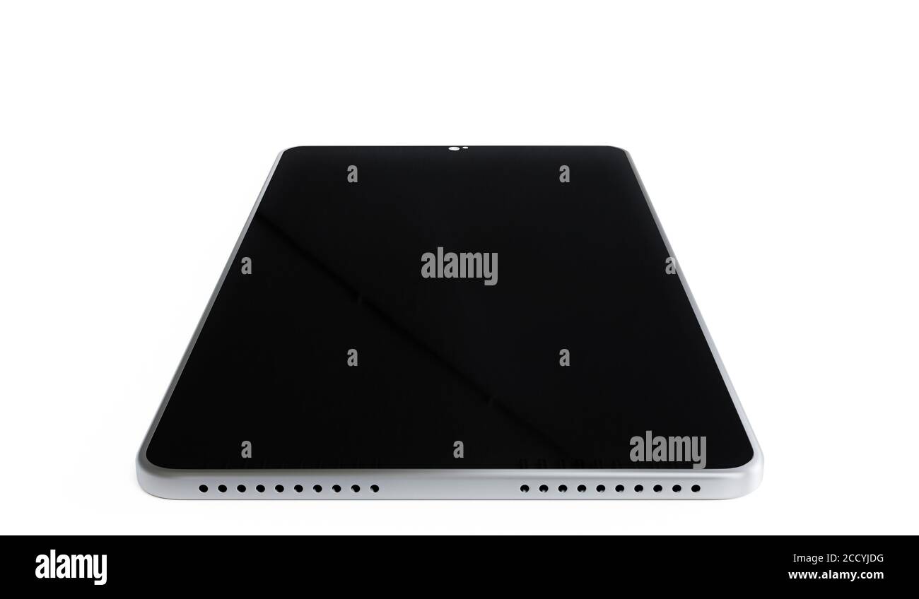 tablet isolated on white background 3d illustration Stock Photo - Alamy