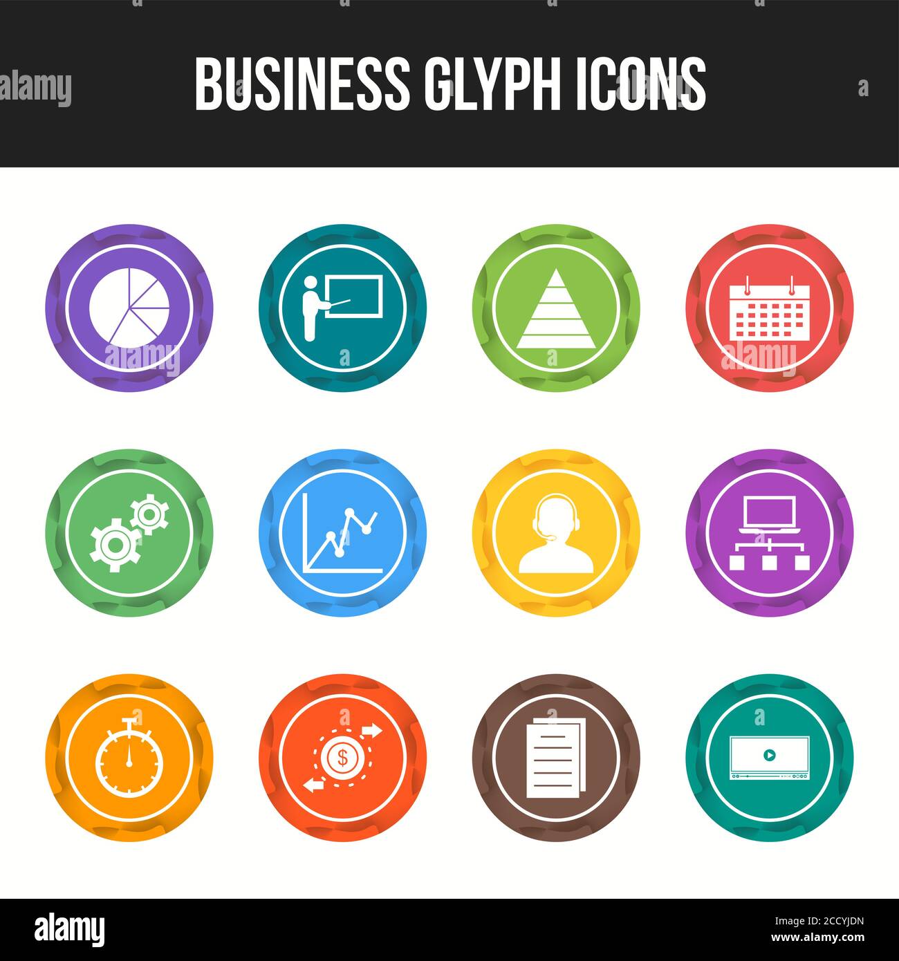 Business pie chart documents Stock Vector Images - Alamy