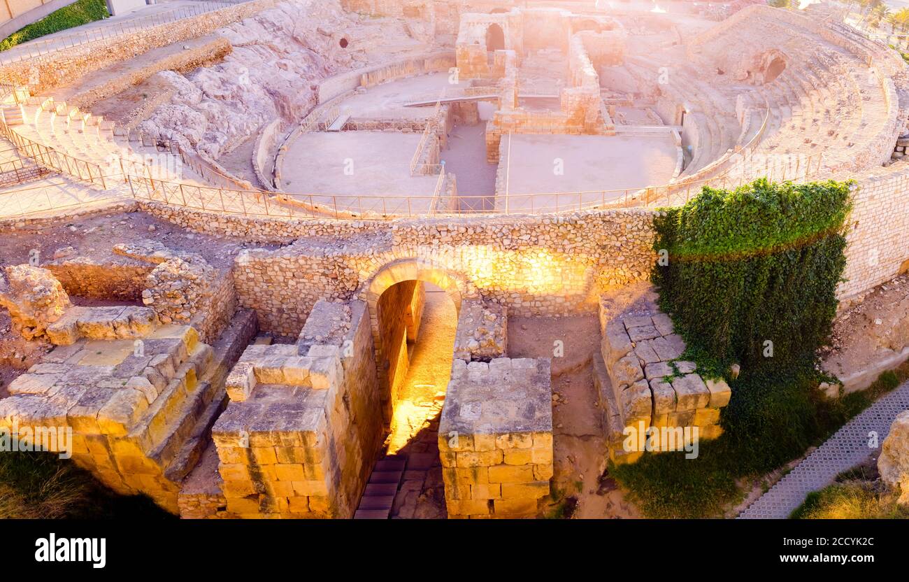 Tarragona/Spain - July 2 2012: Tarragona Amphitheatre is an Roman ...