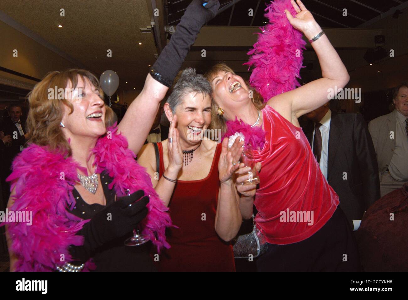 Women enjoying themselves at Charity Ball Lancashire UK Stock Photo - Alamy