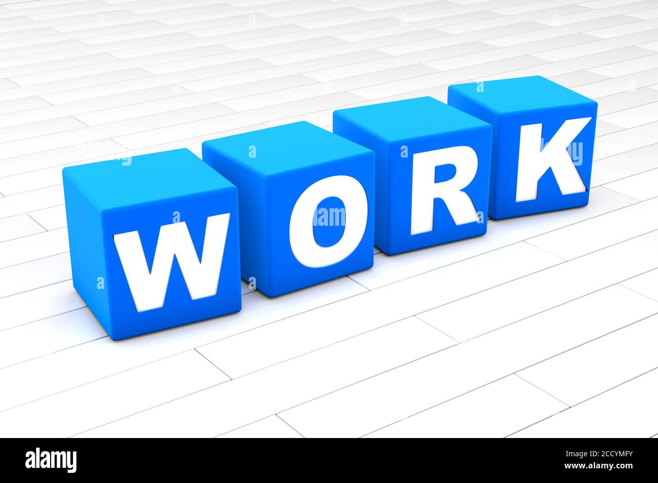 3D rendered illustration of the word Work Stock Photo - Alamy