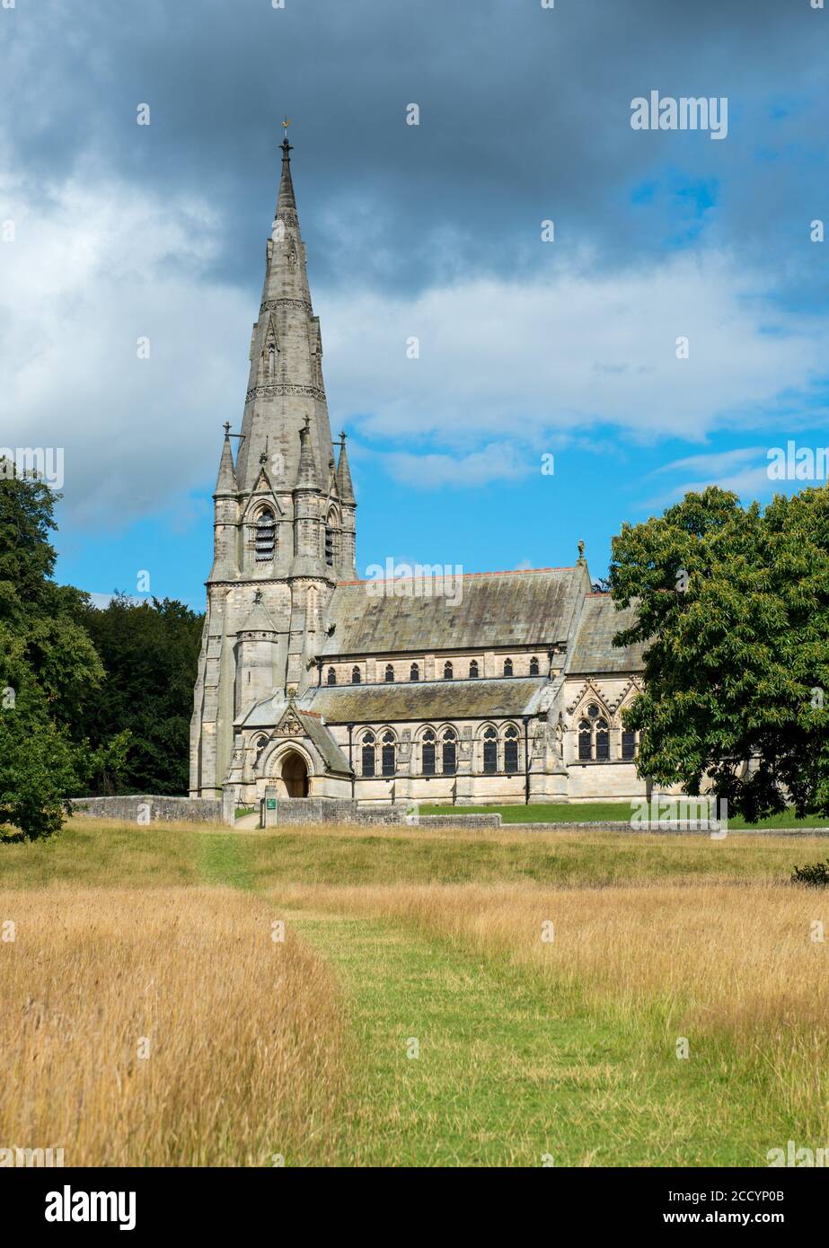 St. Mary's Church in Studley Royal World Heritage site near Ripon in ...