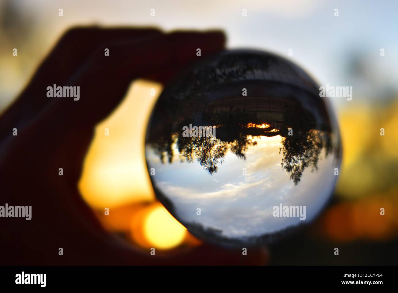 photographing through a Lensball Stock Photo - Alamy