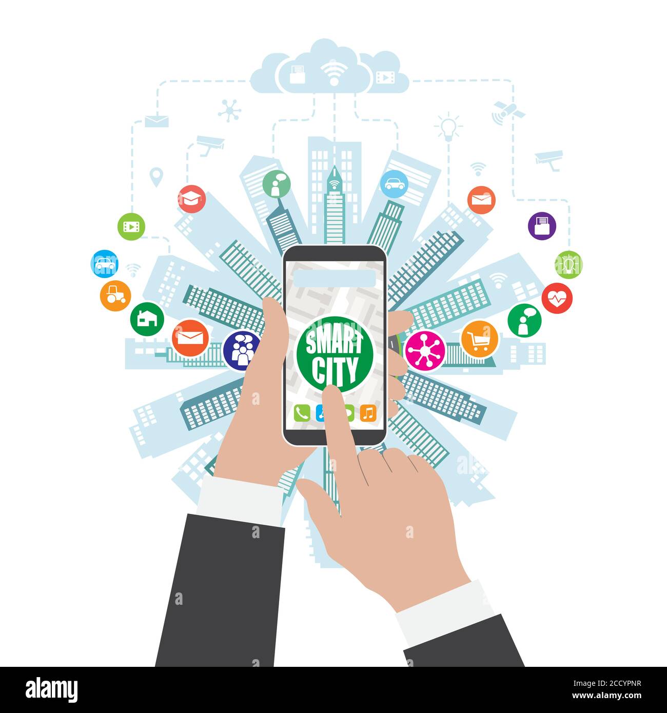 Life in a smart city with advanced smart services, and augmented ...