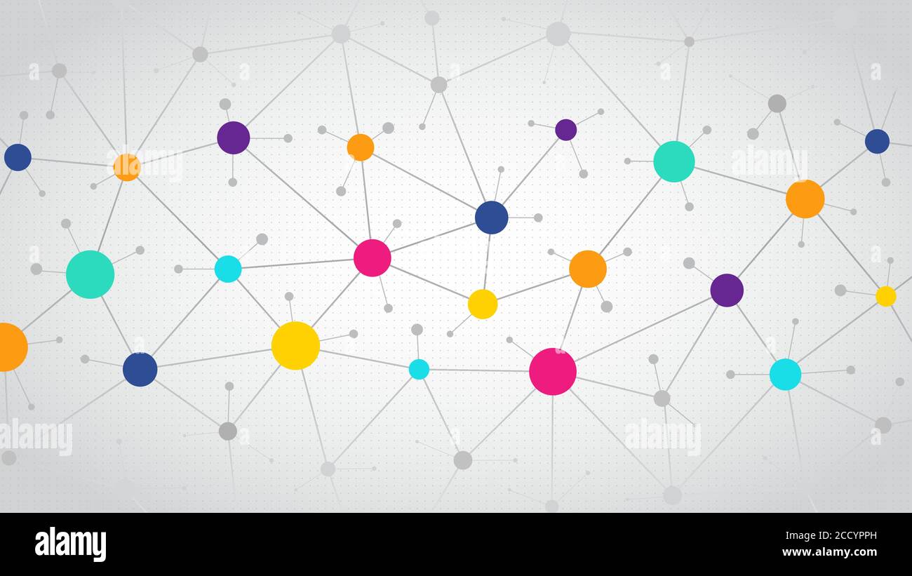Network color communication background. Illustration of an abstract ...