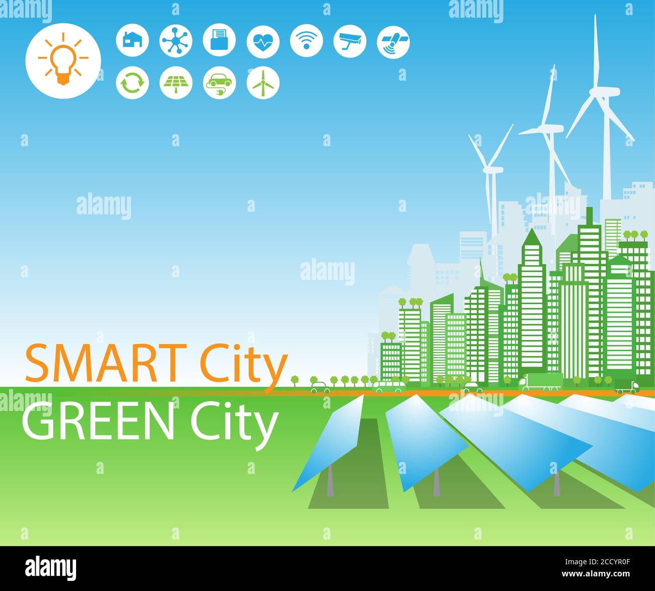 Smart grid energy house infographic hi-res stock photography and images ...