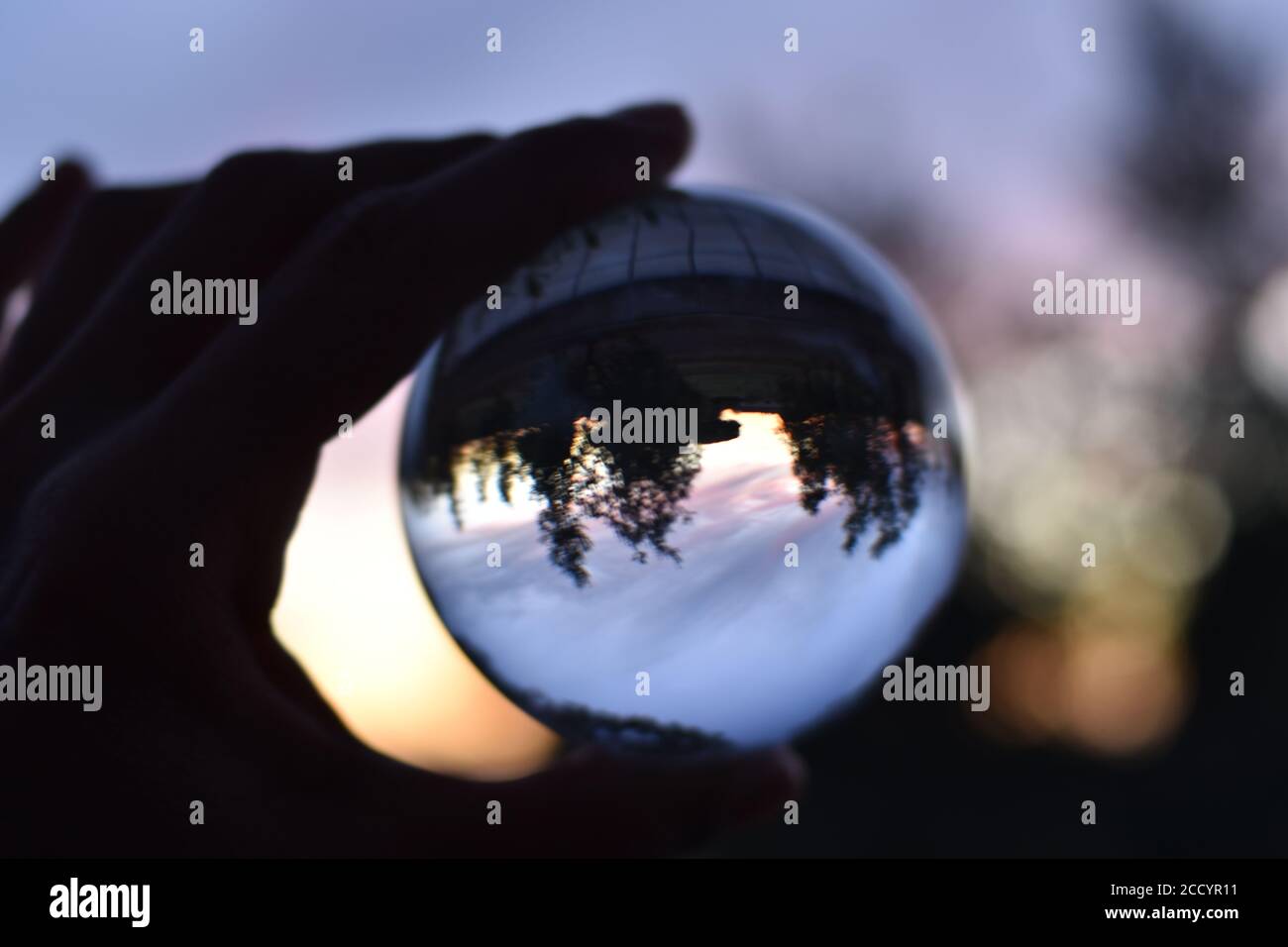 photographing through a Lensball Stock Photo - Alamy