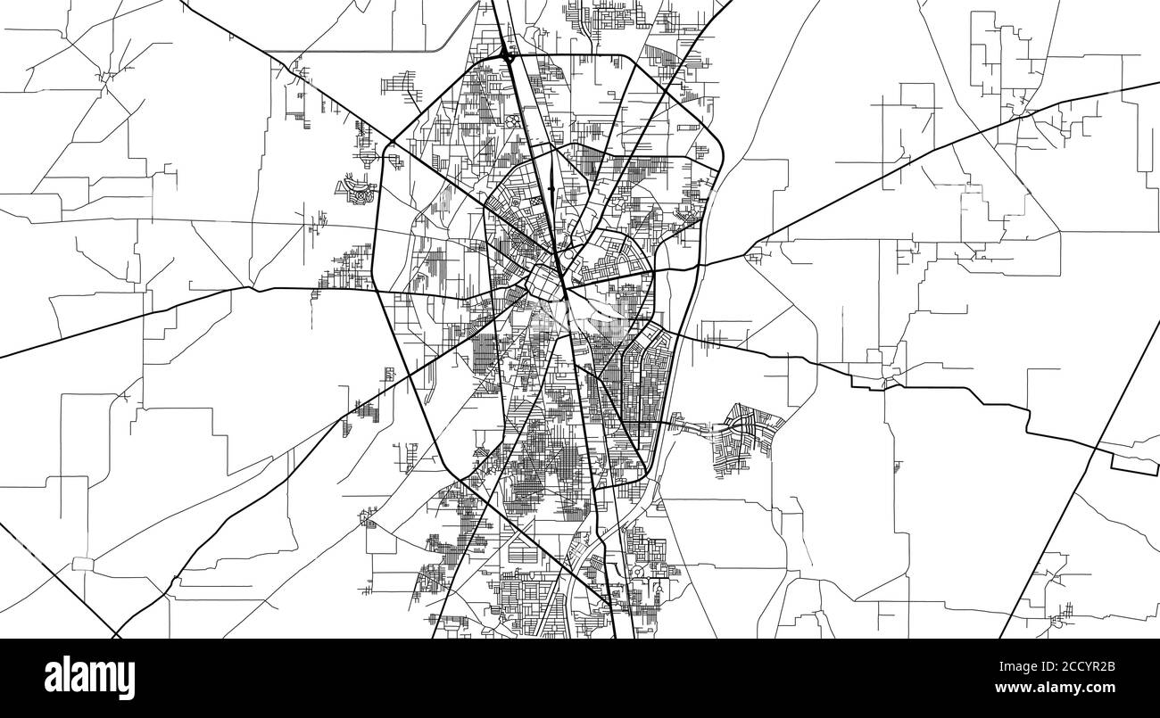 Urban vector city map of Gujranwala, Pakistan, Asia Stock Vector Image ...