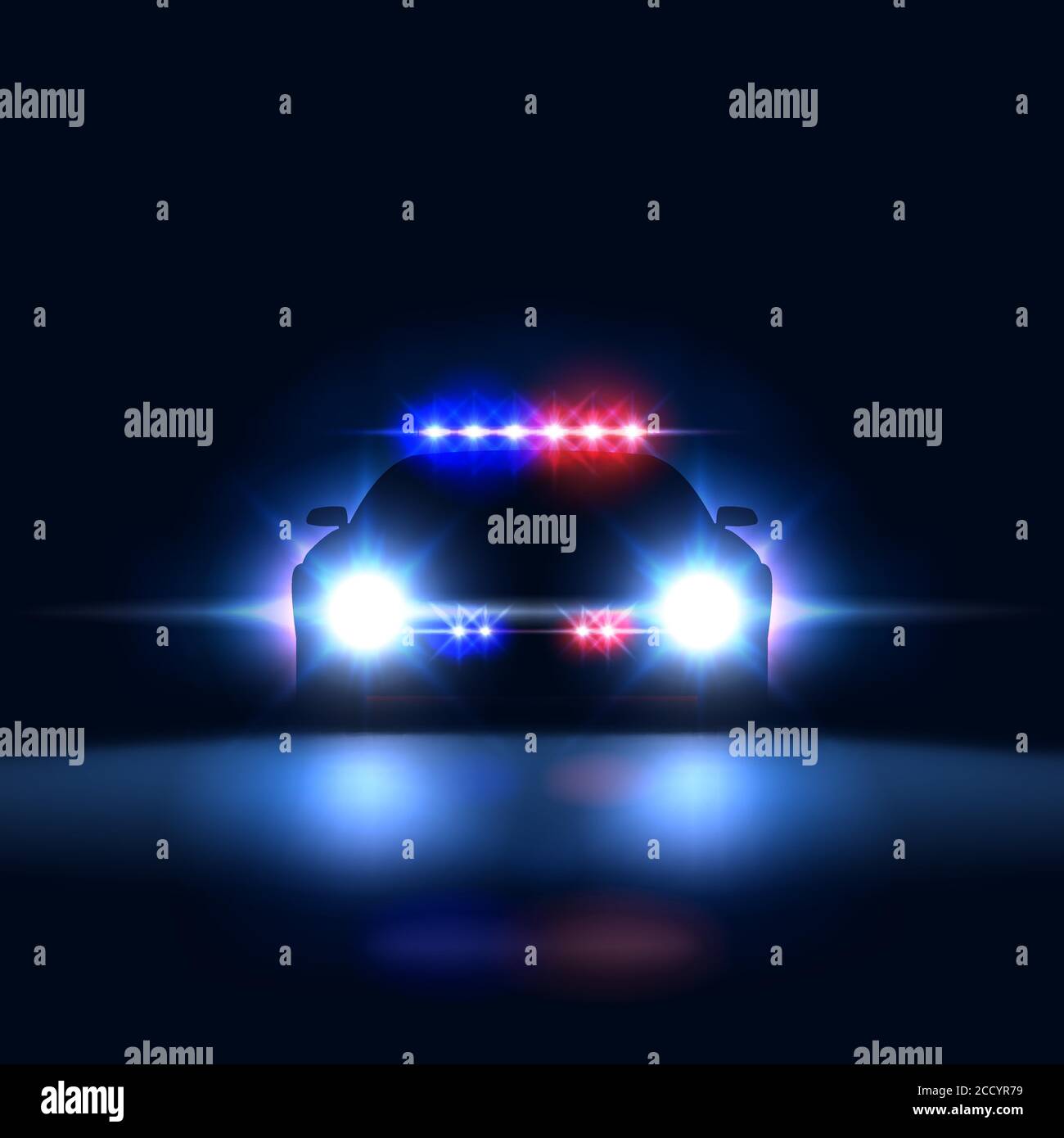 Night patrol vehicle Stock Vector Images - Alamy