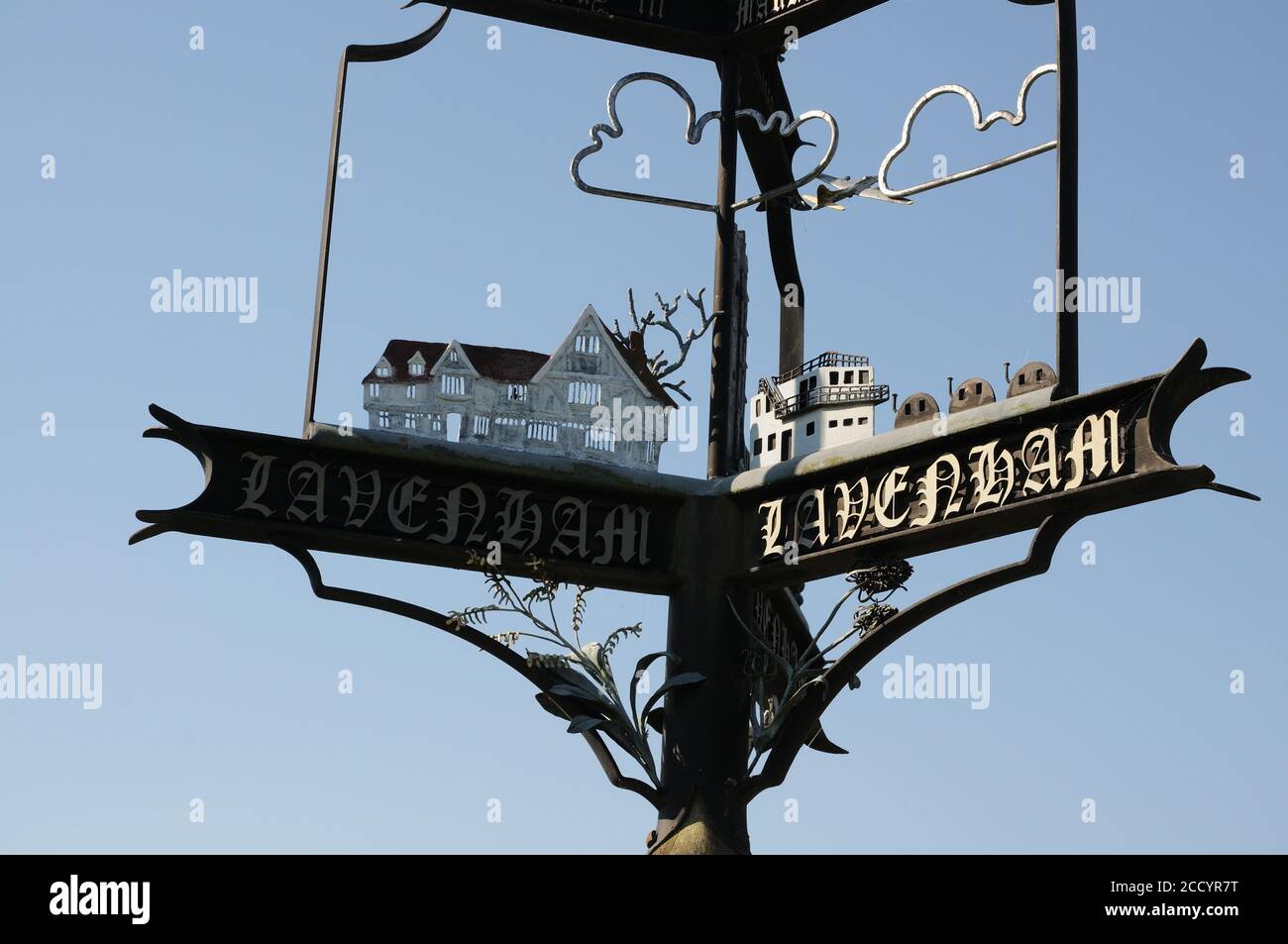Village sign, Lavenham, Suffolk Stock Photo - Alamy