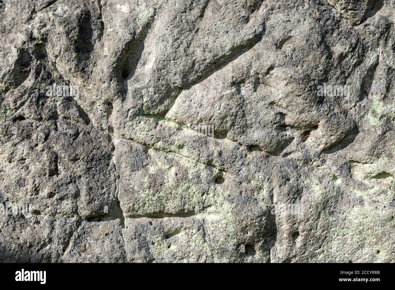 Standing stone close up of marks on female stone at the Cove neolithic ...