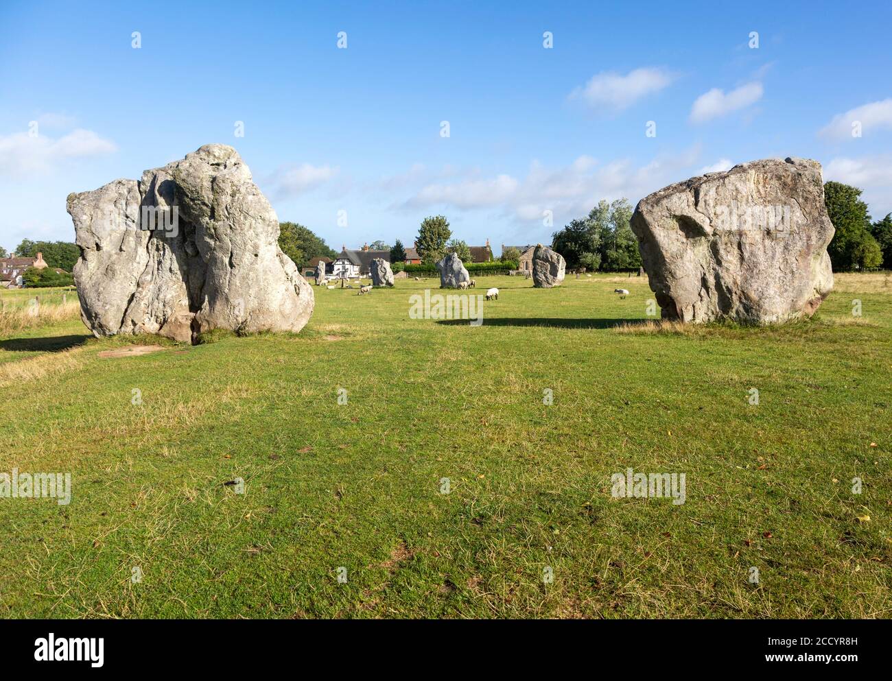 Standing stones portal entrance to neolithic stone circle henge ...