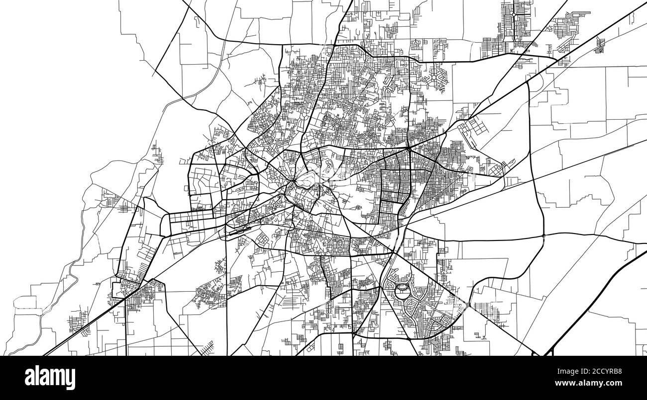 Urban vector city map of Multan, Pakistan, Asia Stock Vector Image ...
