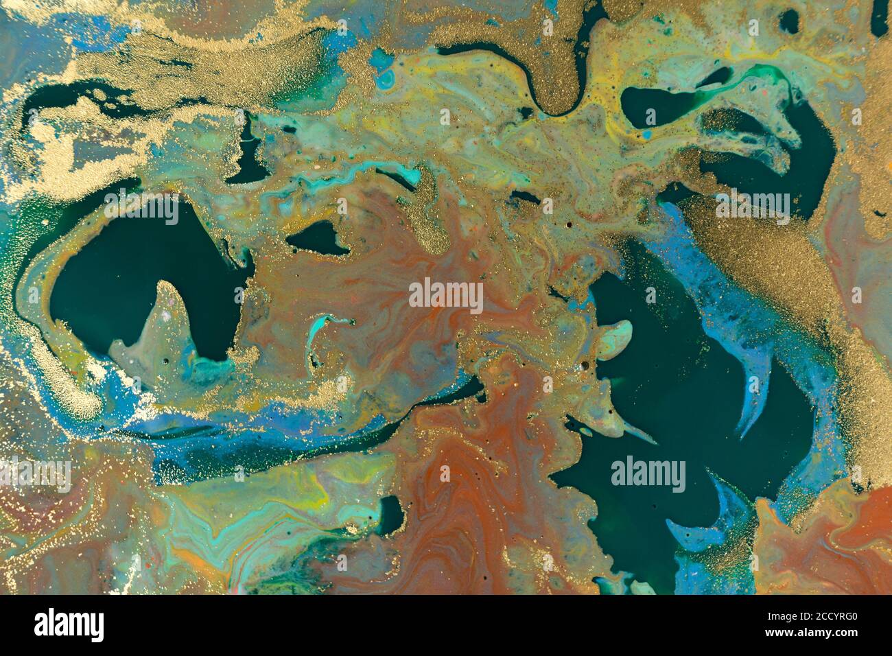 Marbled blue and green abstract background. Liquid marble pattern Stock ...