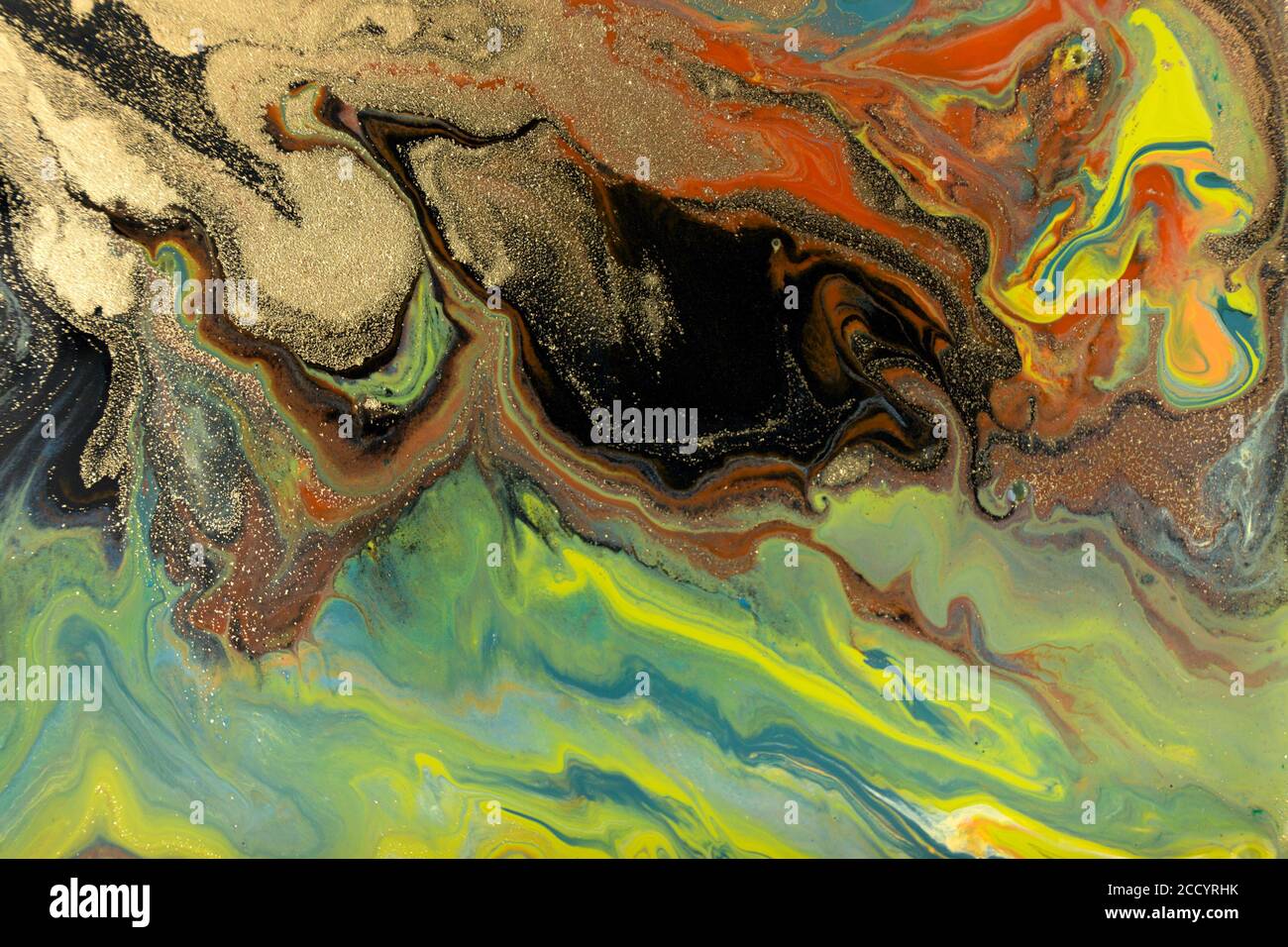 Liquid ink mixed smudges texture Stock Photo - Alamy