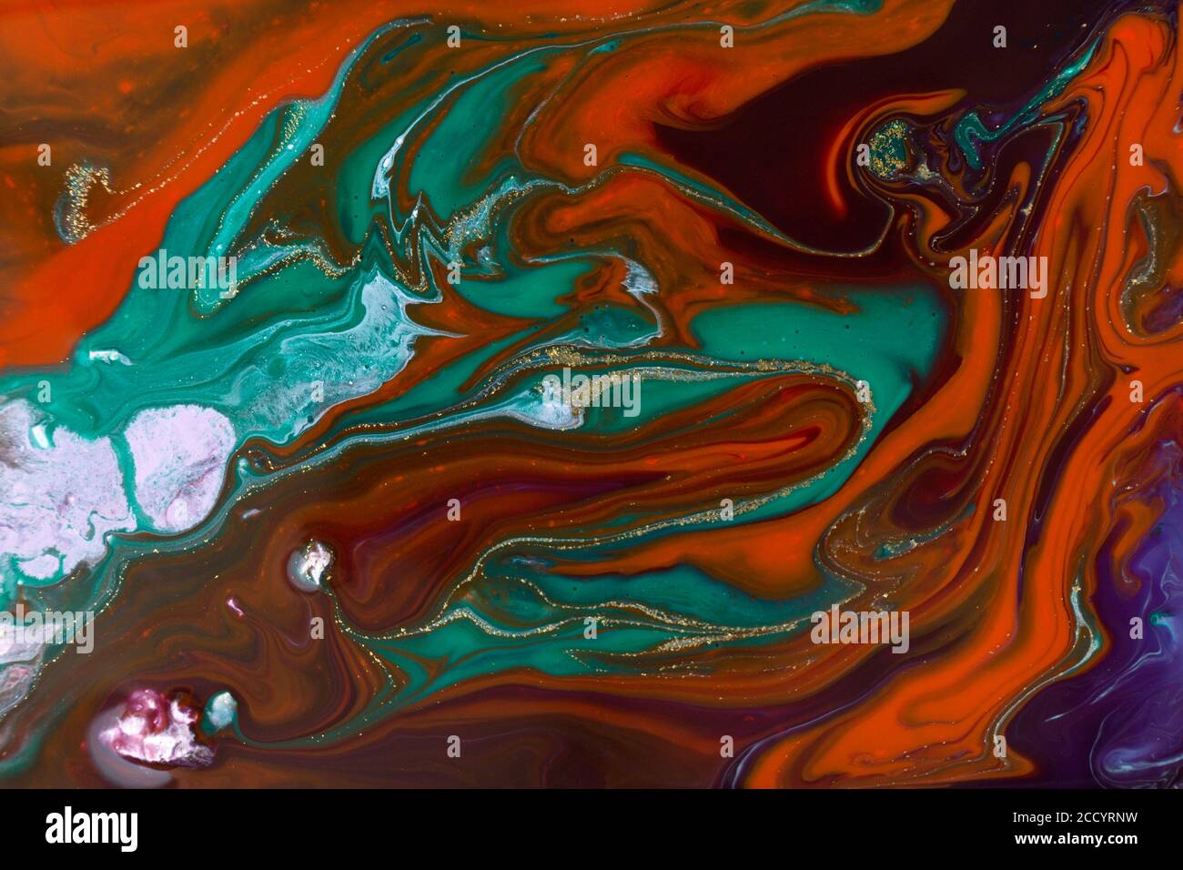 Red, blue and green abstract paint marble background Stock Photo - Alamy
