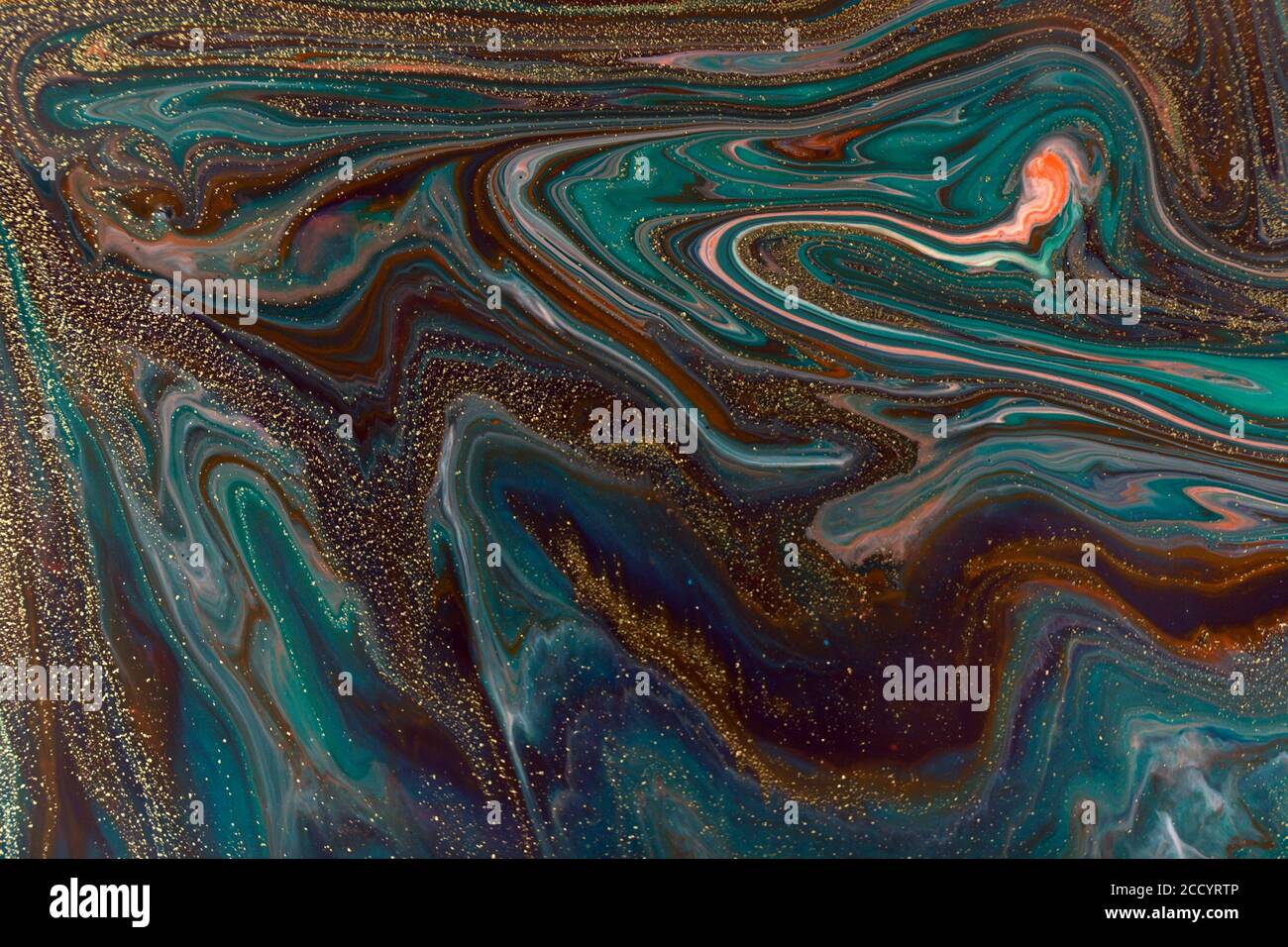 Colorful mixed paint marble green and pink pattern Stock Photo - Alamy