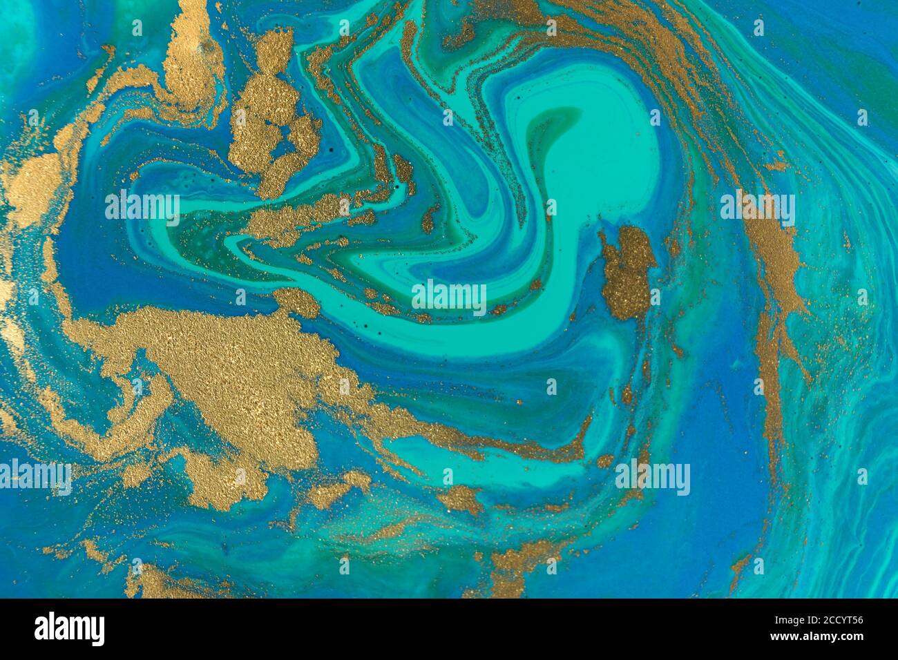 Marbled blue and gold abstract wave background in ocean style Stock ...