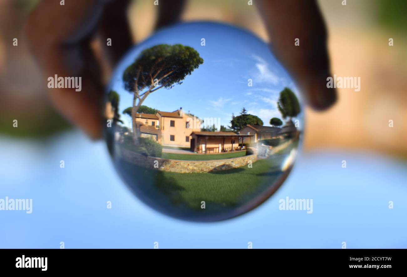 photographing through a Lensball Stock Photo - Alamy