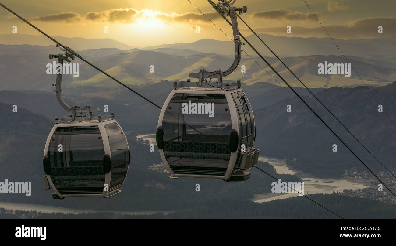 Modern new car cableway hi-res stock photography and images - Alamy