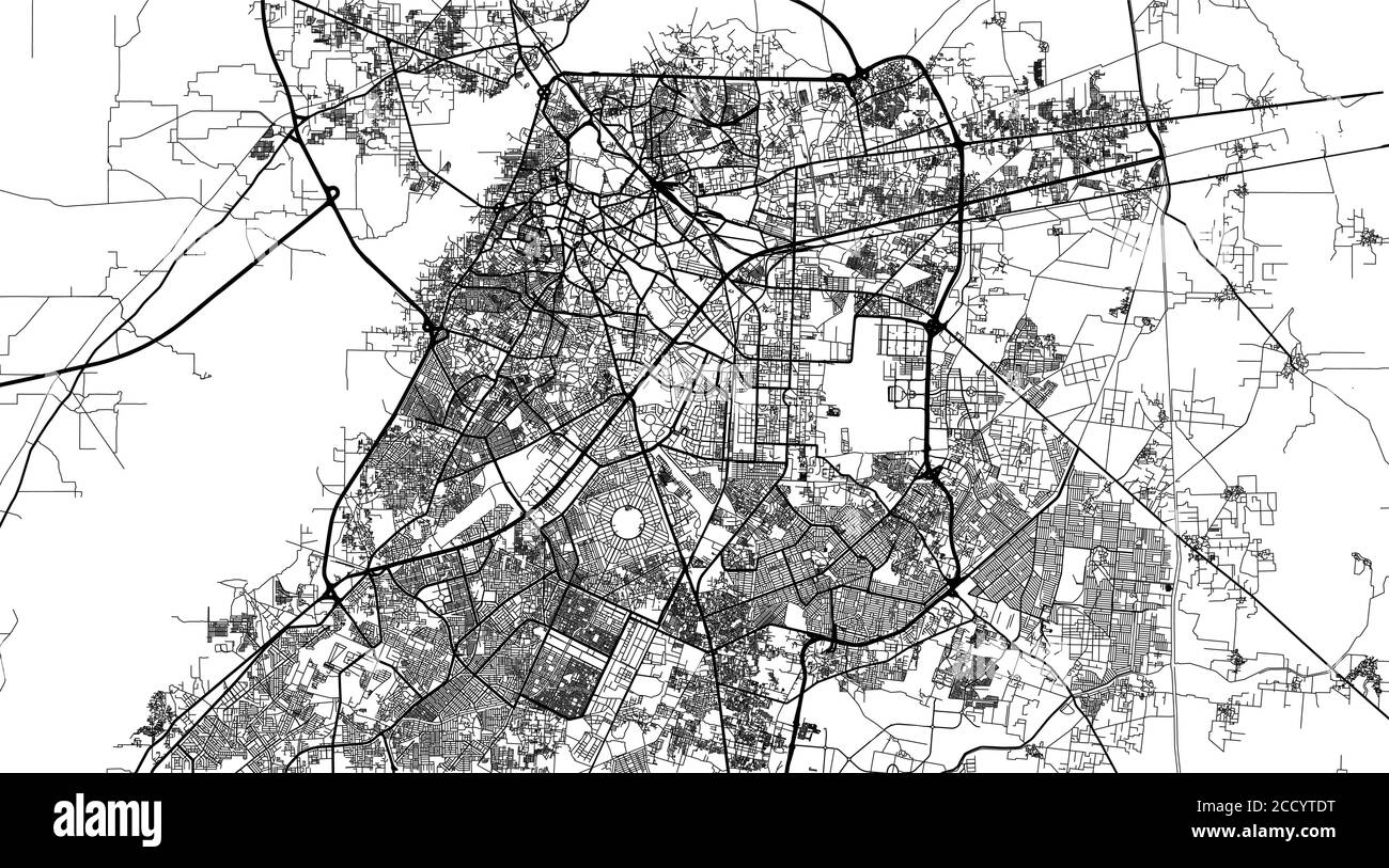 Urban vector city map of Lahore, Pakistan, Asia Stock Vector Image ...