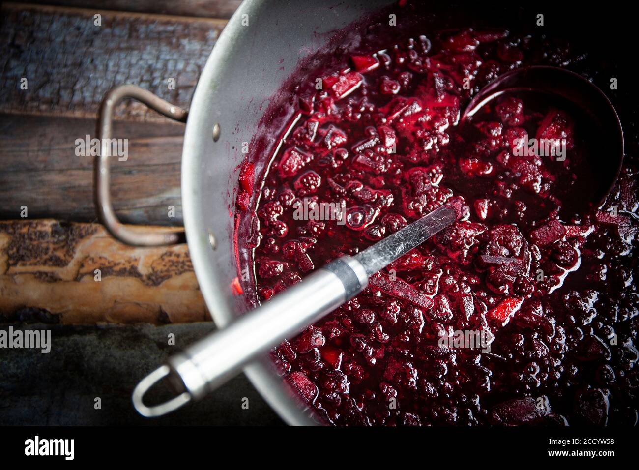 Jam. Making and Jelly Making with foraged fruits Stock Photo - Alamy