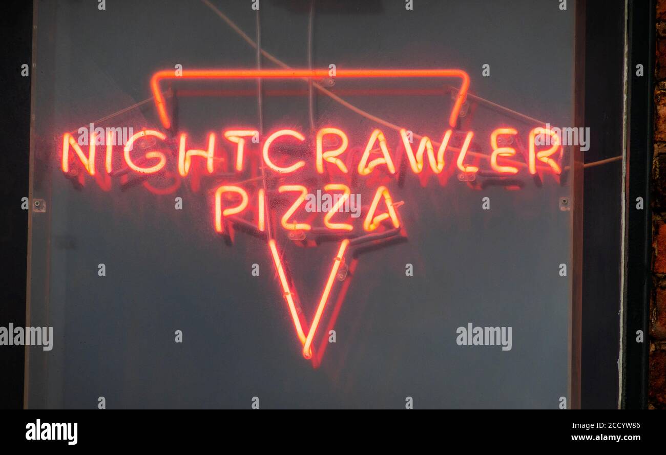 Nightcrawler Pizza on Park Street in Liverpool City Centre Stock Photo ...