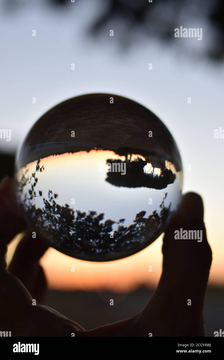 photographing through a Lensball Stock Photo - Alamy
