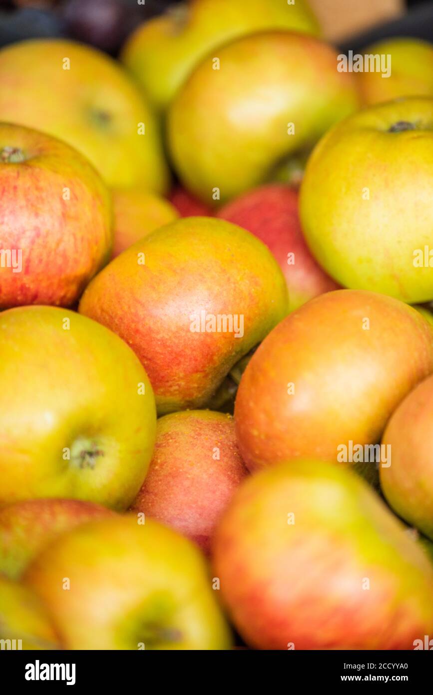 Red apples background. The texture is a lot of apples Stock Photo - Alamy