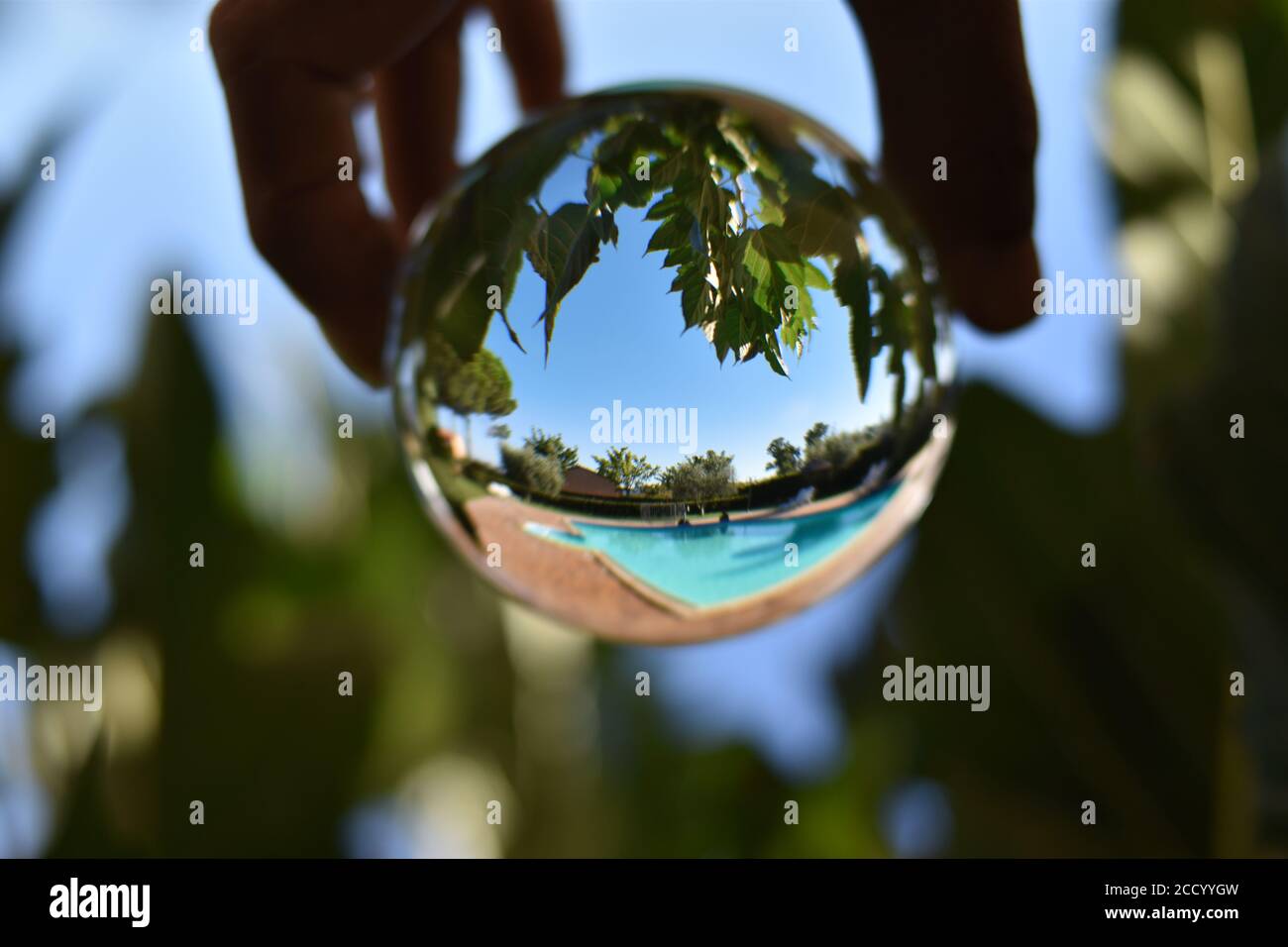 photographing through a Lensball Stock Photo - Alamy