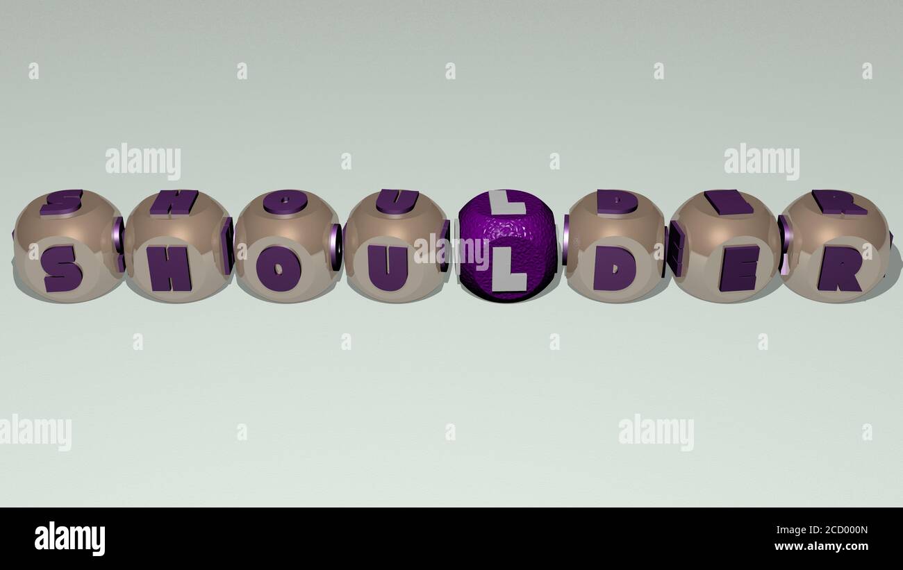 SHOULDER text by cubic dice letters, 3D illustration Stock Photo - Alamy