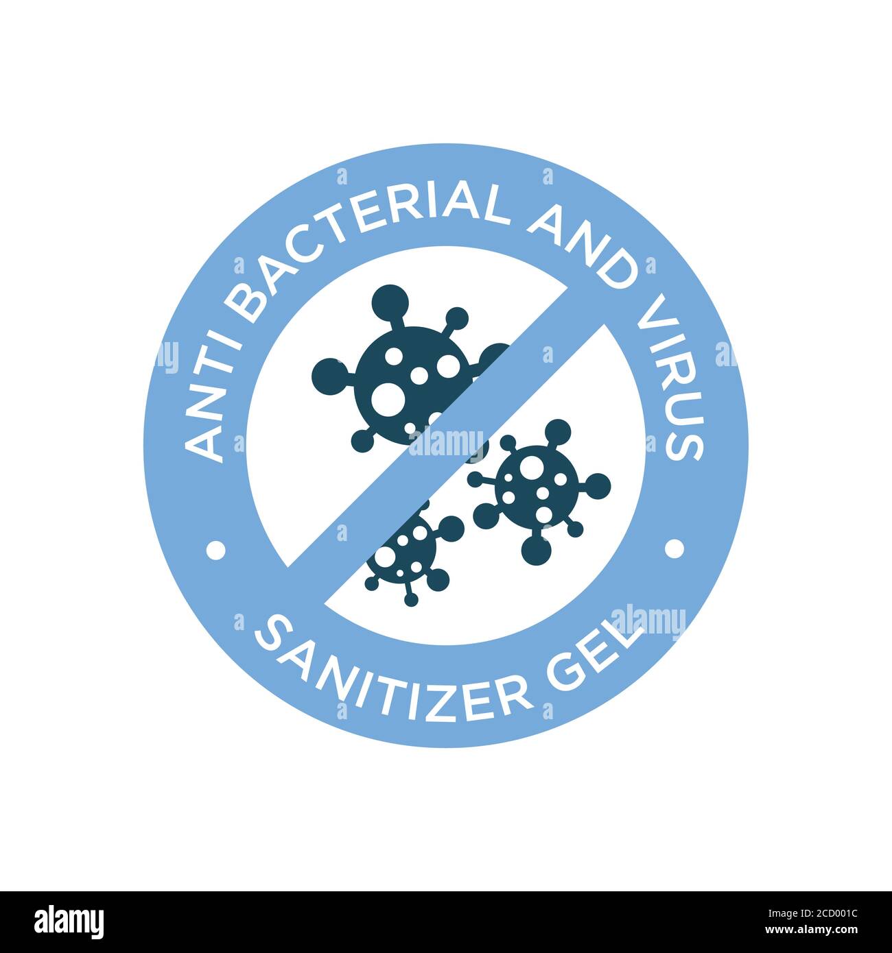 Sanitizer icon. Anti bacterial and virus solution. Round symbol for ...
