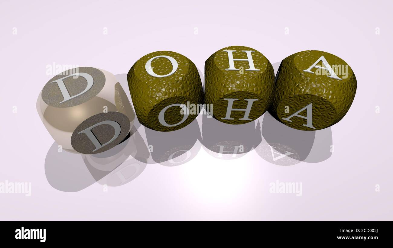 DOHA combined by dice letters and color crossing for the related ...
