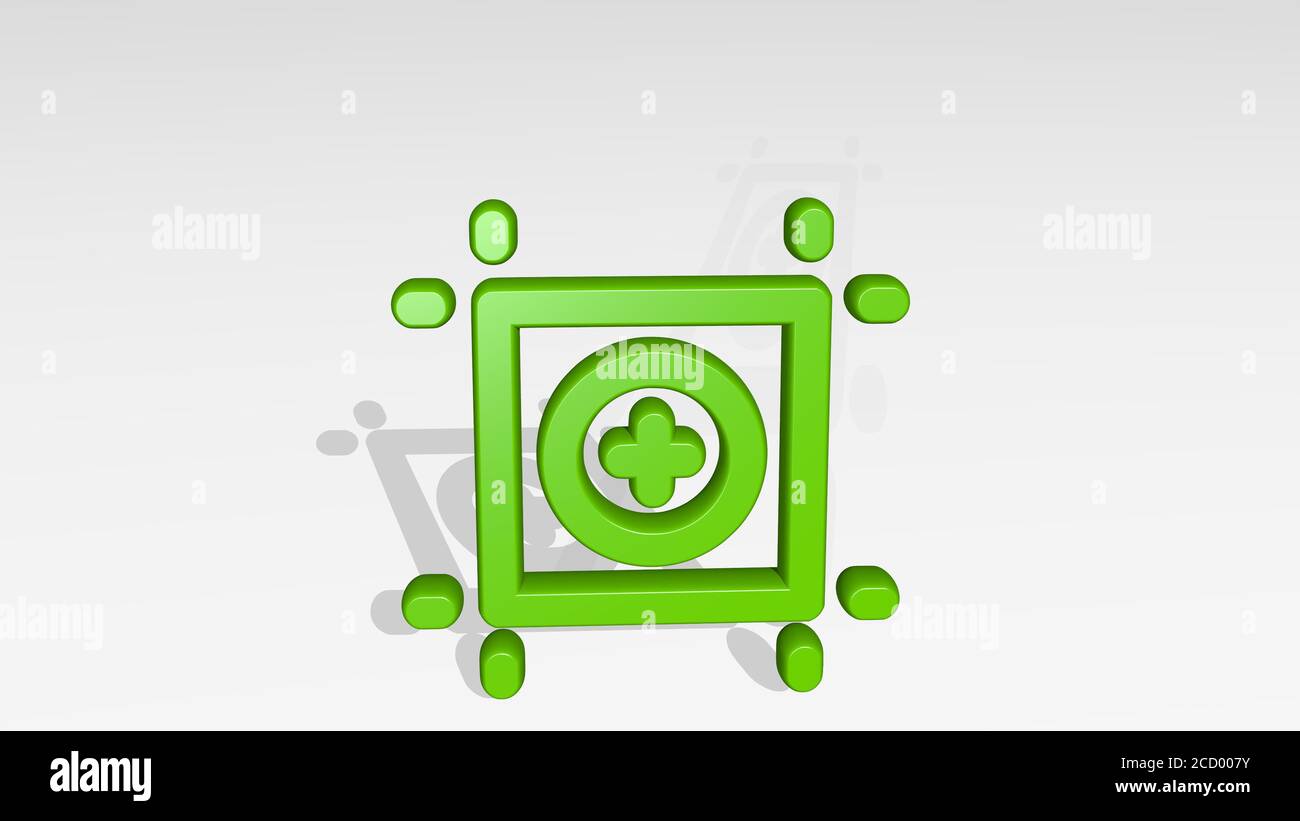 artboard add 3D icon casting shadow, 3D illustration Stock Photo - Alamy