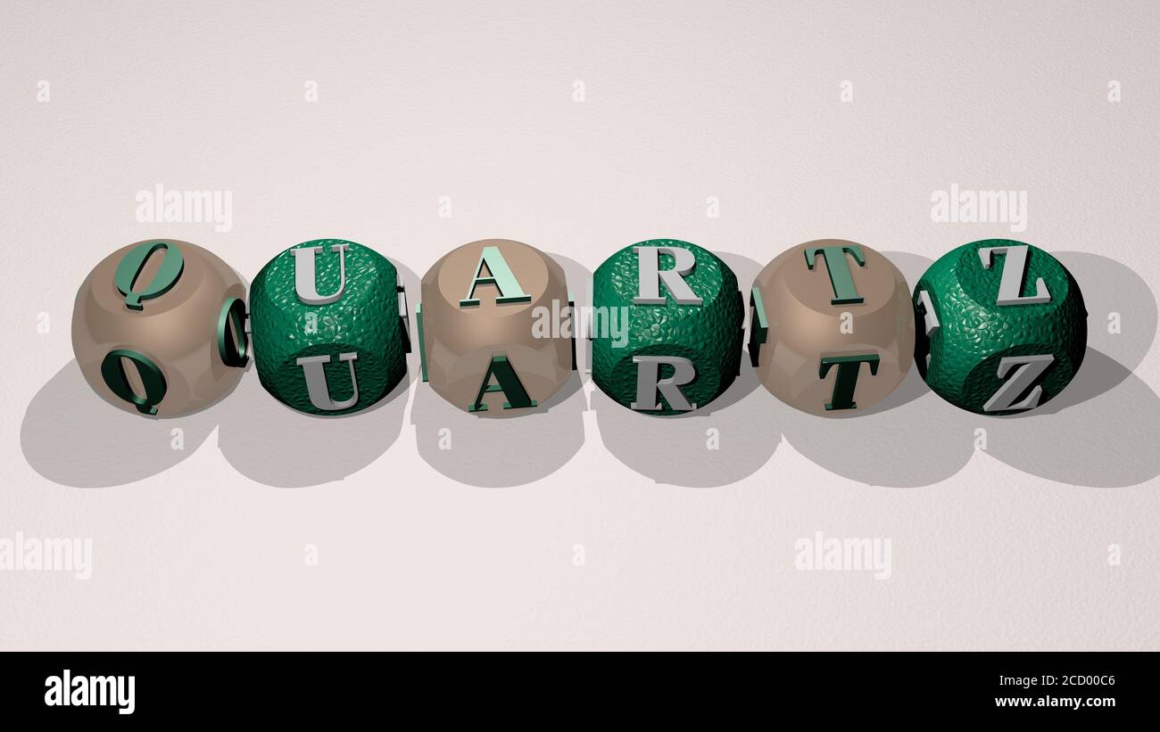 quartz combined by dice letters and color crossing for the related ...