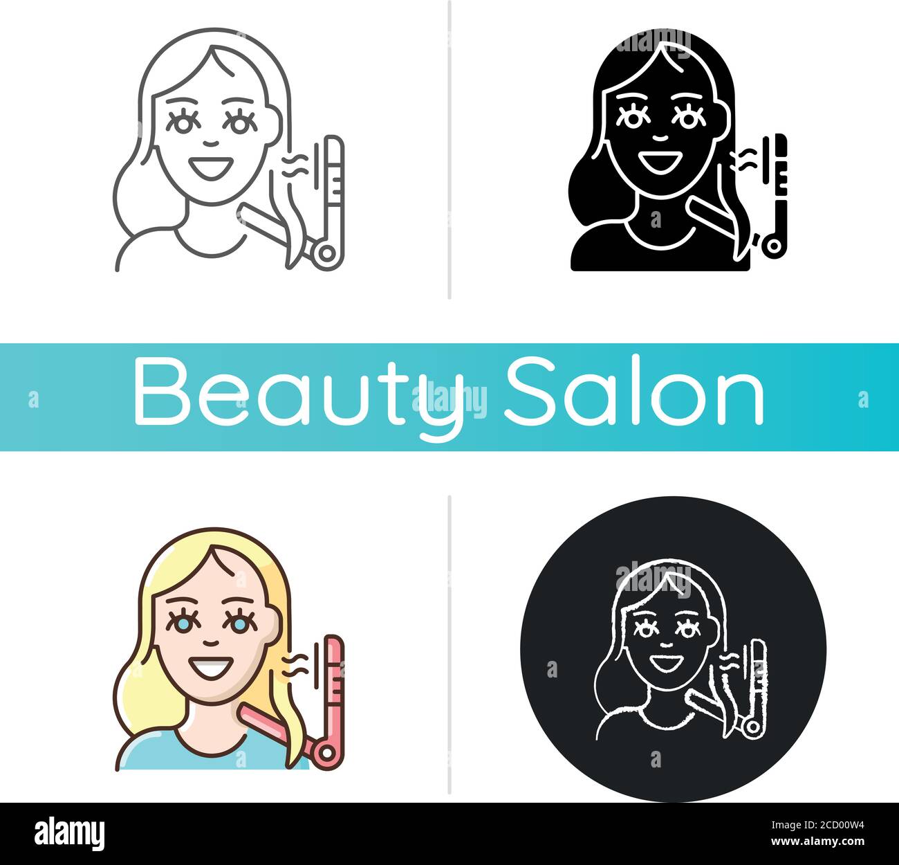 Hair styling icon Stock Vector Image & Art - Alamy