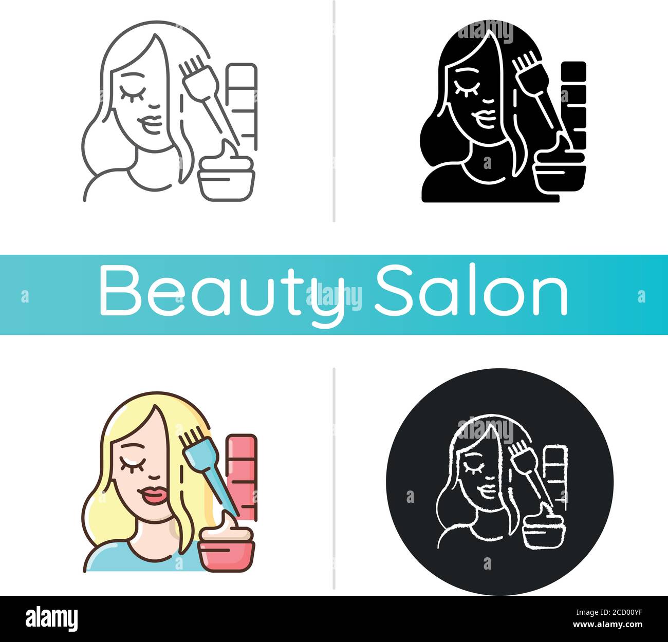 Hair colouring icon Stock Vector Image & Art - Alamy