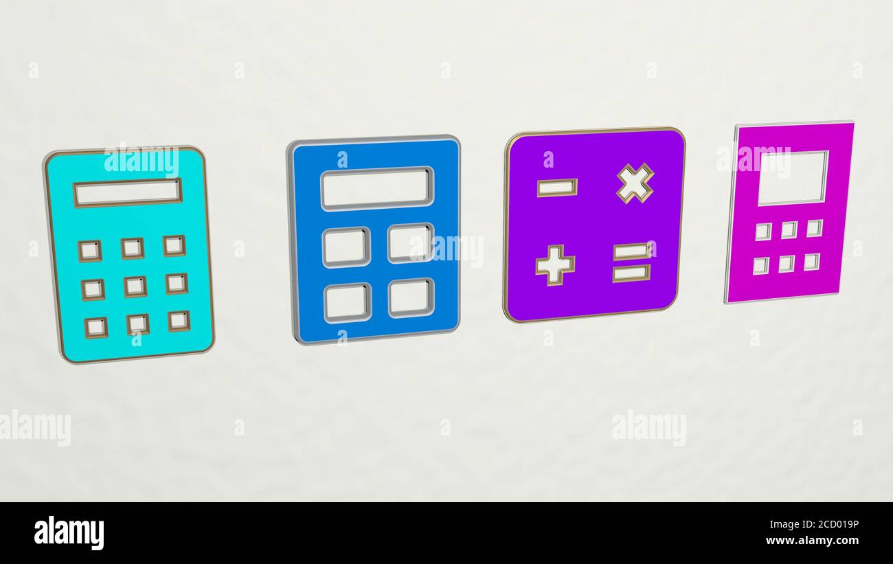 Gold calculator logo hi-res stock photography and images - Alamy