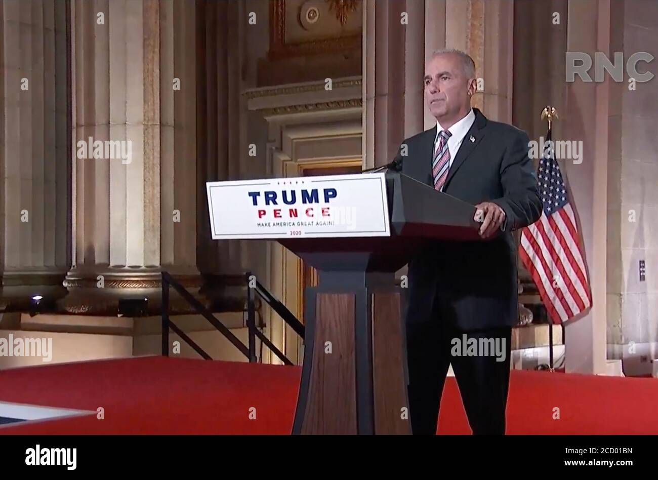 In this image from the Republican National Convention video feed ...