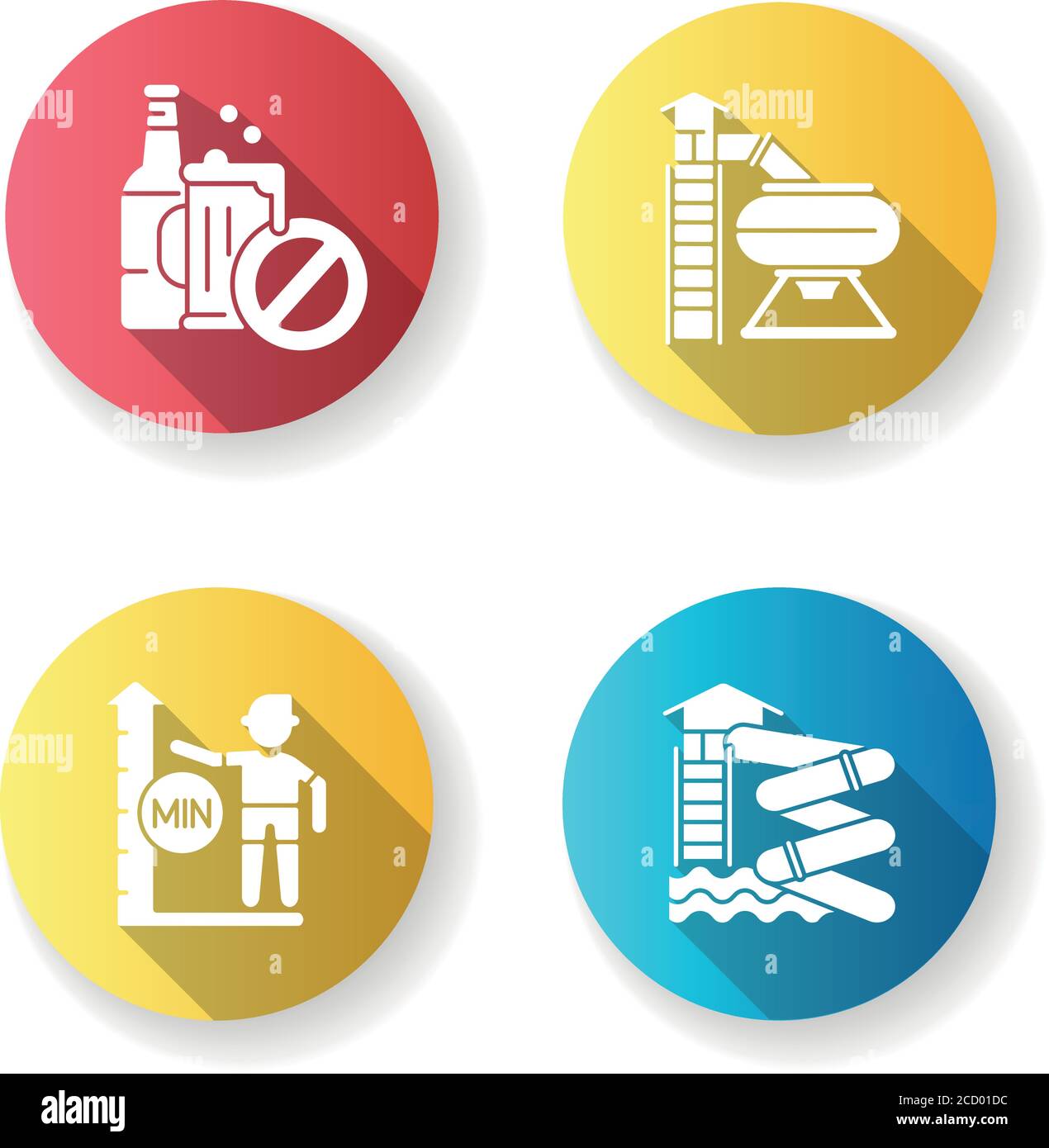 Red water park slide Cut Out Stock Images & Pictures - Alamy