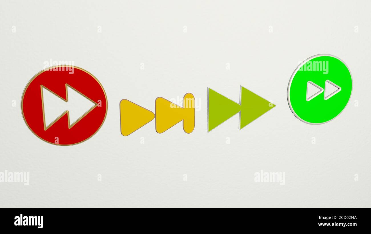 3d fast forward icons hi-res stock photography and images - Alamy