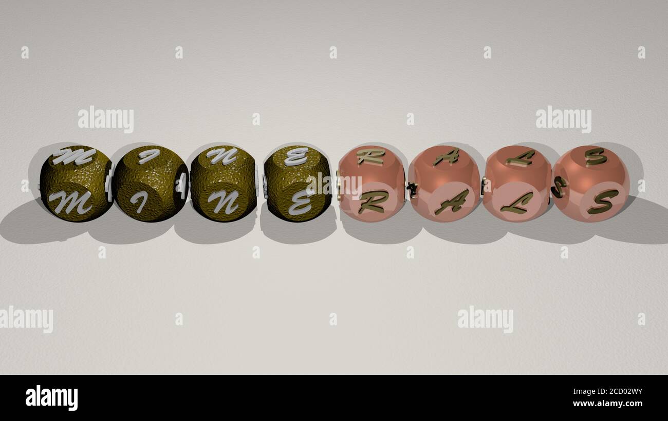 minerals combined by dice letters and color crossing for the related ...