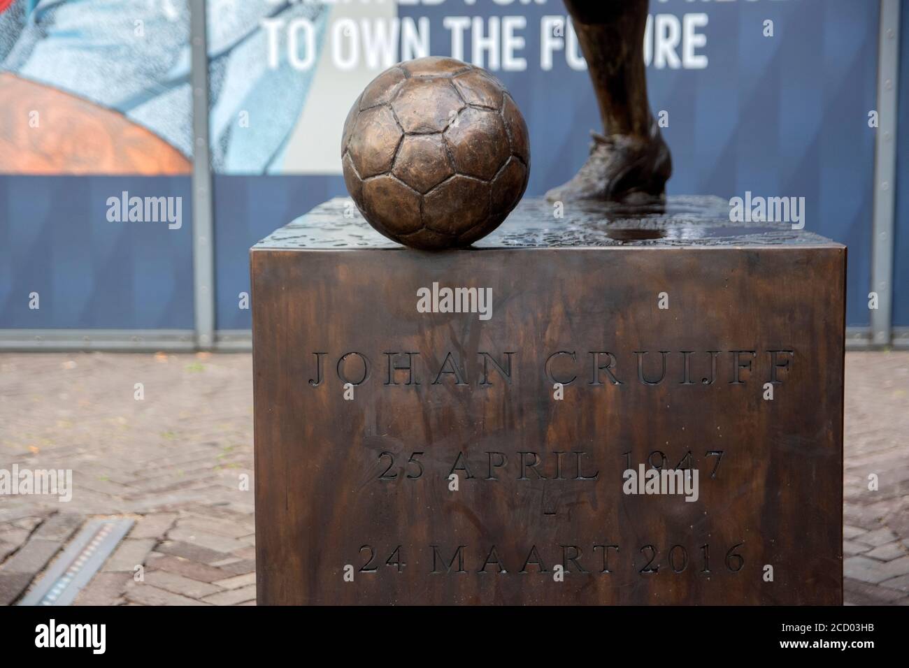 Close Up Of The New Johan Cruyff Statue At The Johan Cruyff Arena ...