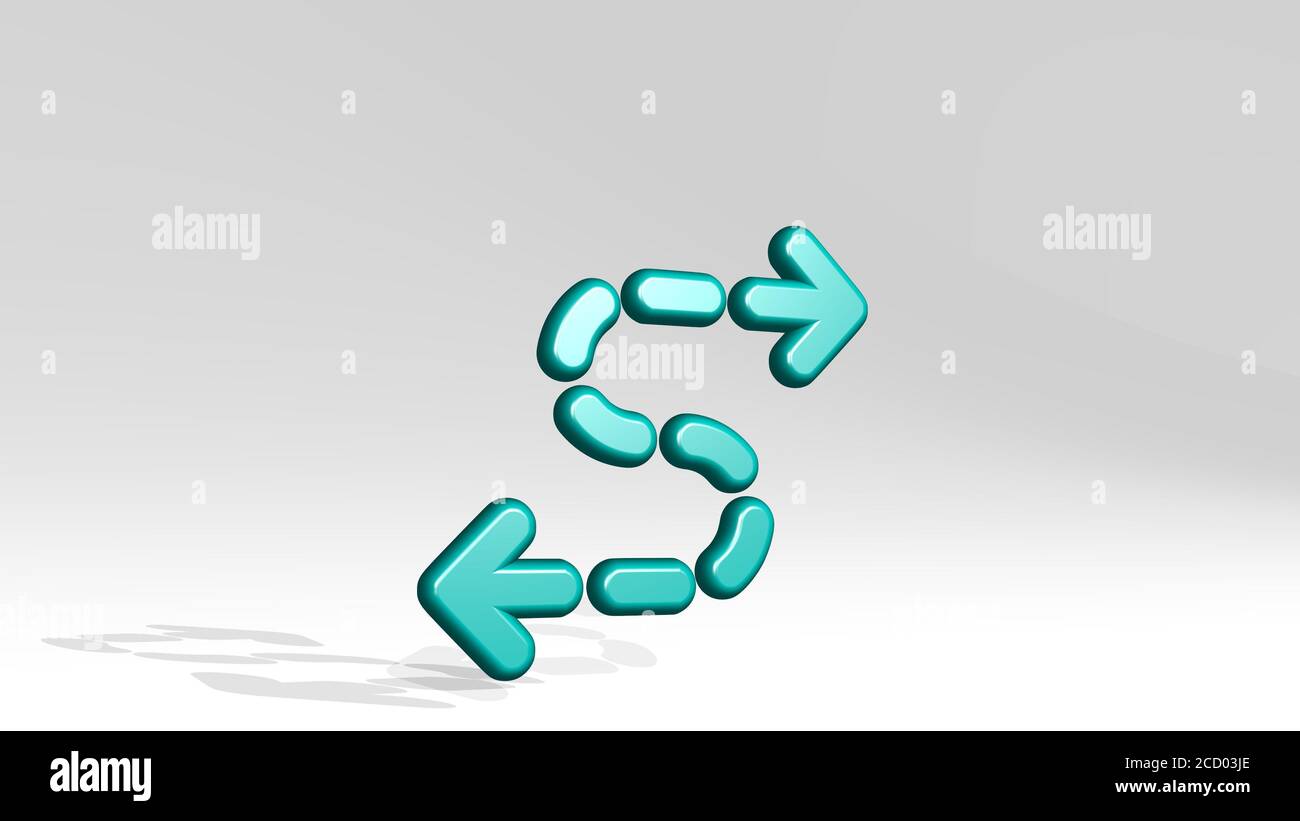 DIAGRAM WAVE BOTH DIRECTION 3D icon casting shadow, 3D illustration ...