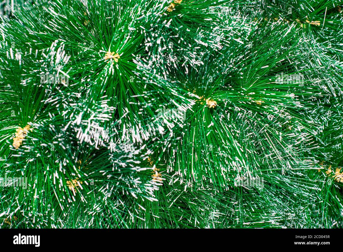 spruce artificial branches, green needles with silver tips for backdrop ...